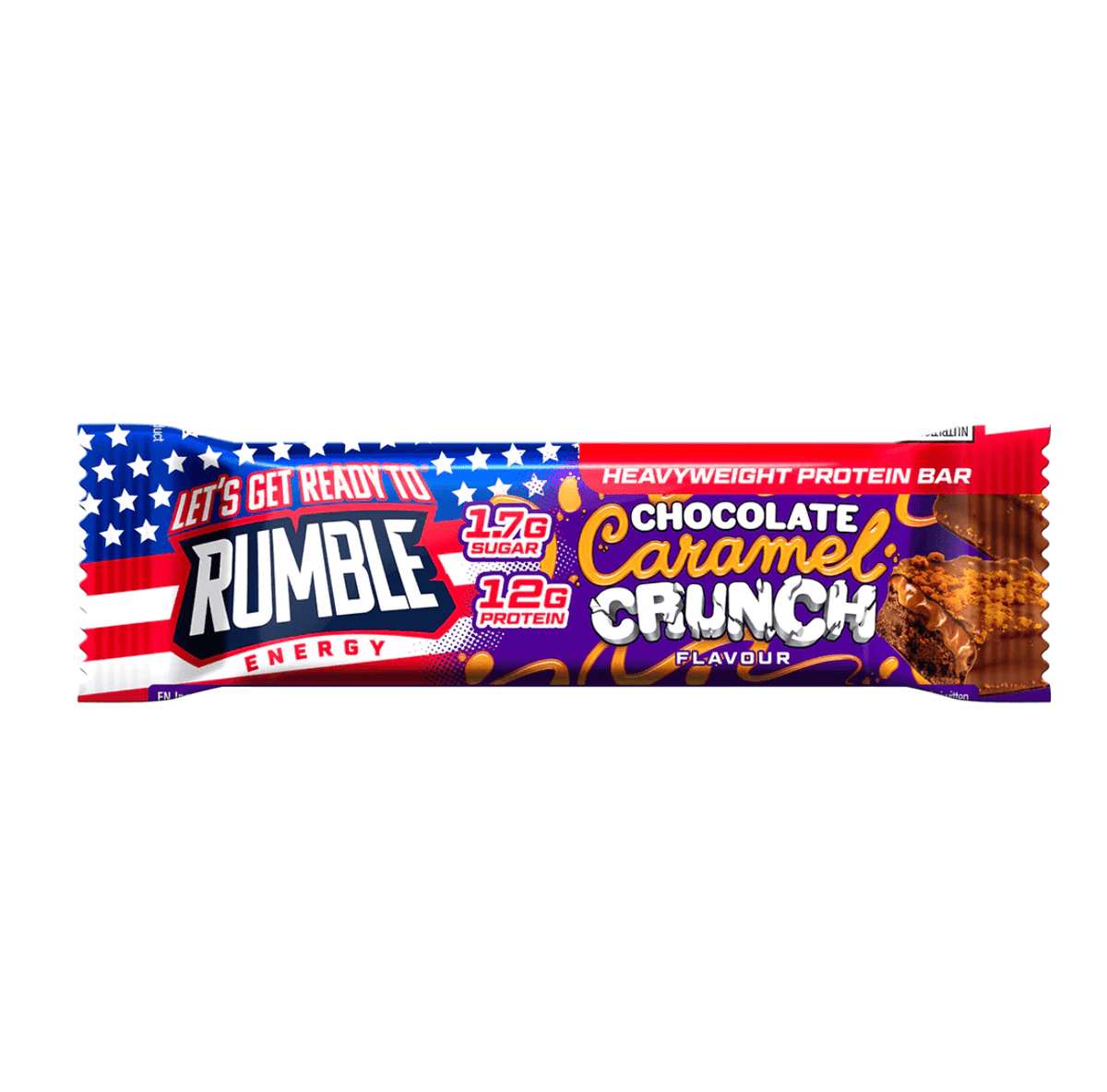 Let's Get Ready To Rumble Chocolate Caramel Crunch Protein Bar 40g ...