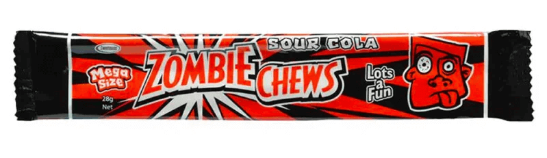 Zombie Chews Mega Size Sour Cola 28g